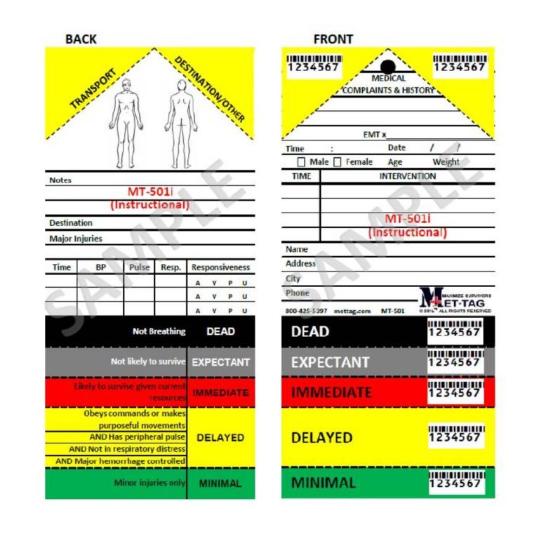 METTAG SALT Training Triage Tag | METTAG Singapore